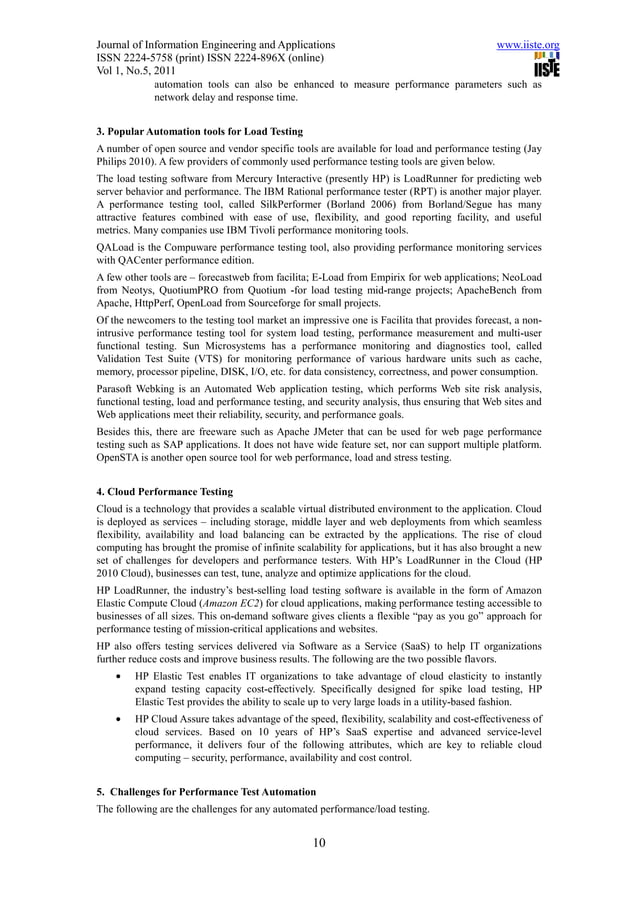 Performance Testing Methodologies And Tools Pdf