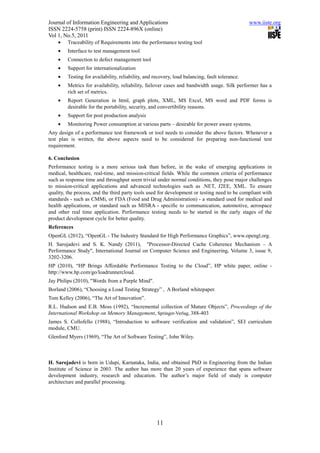 Performance testing methodologies and tools | PDF