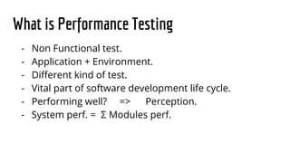 Performance testing presentation | PDF