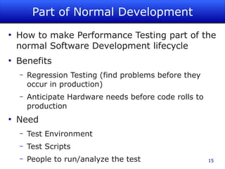 Adding Performance Testing to a Software Development Project | PDF ...