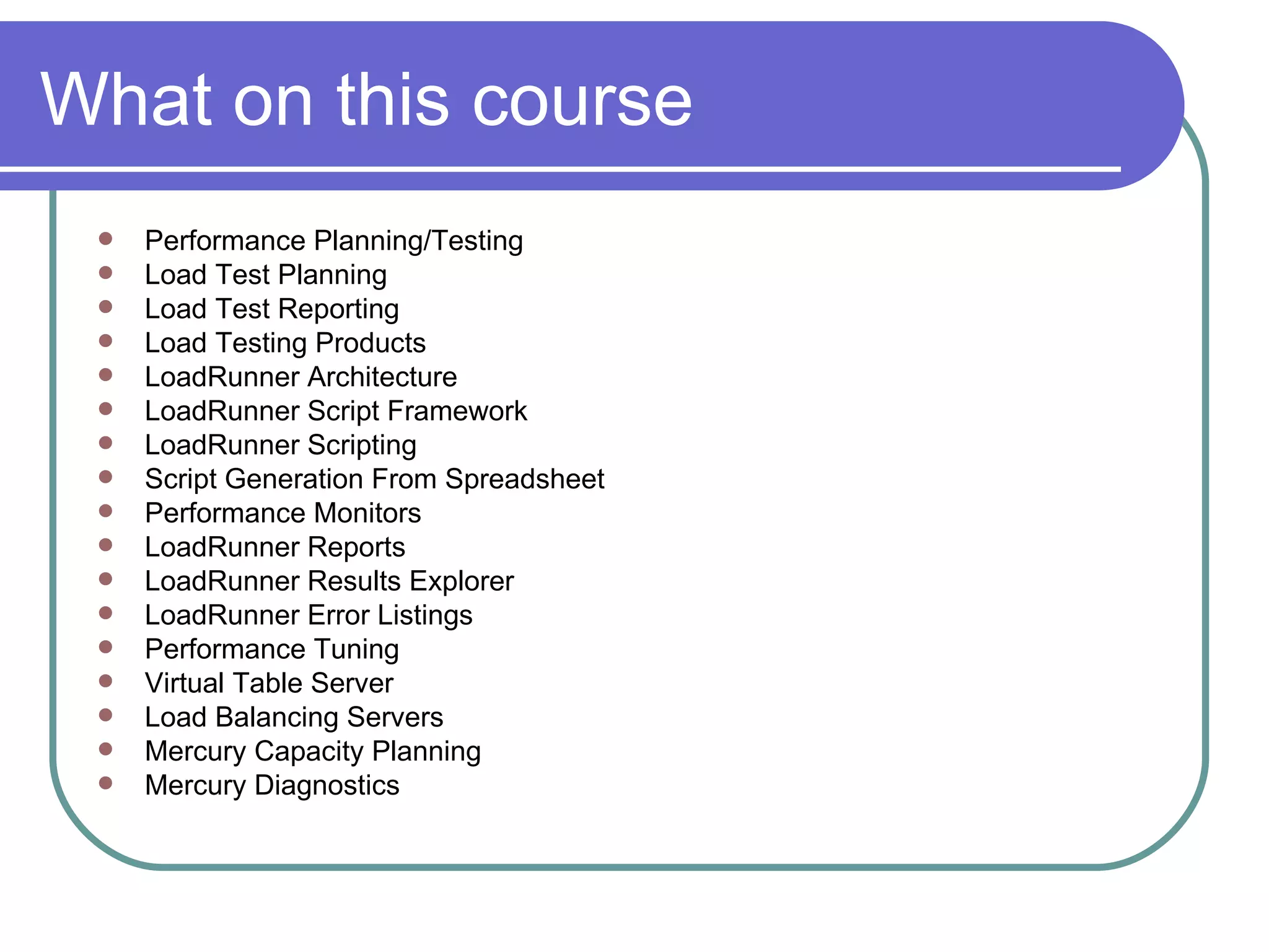 Performance Testing With Loadrunner Ppt Operating Systems