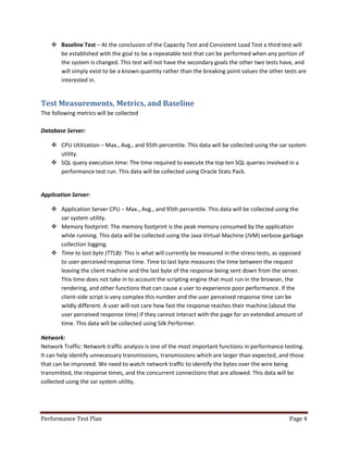 Performance Test Plan - Sample 1 | PDF