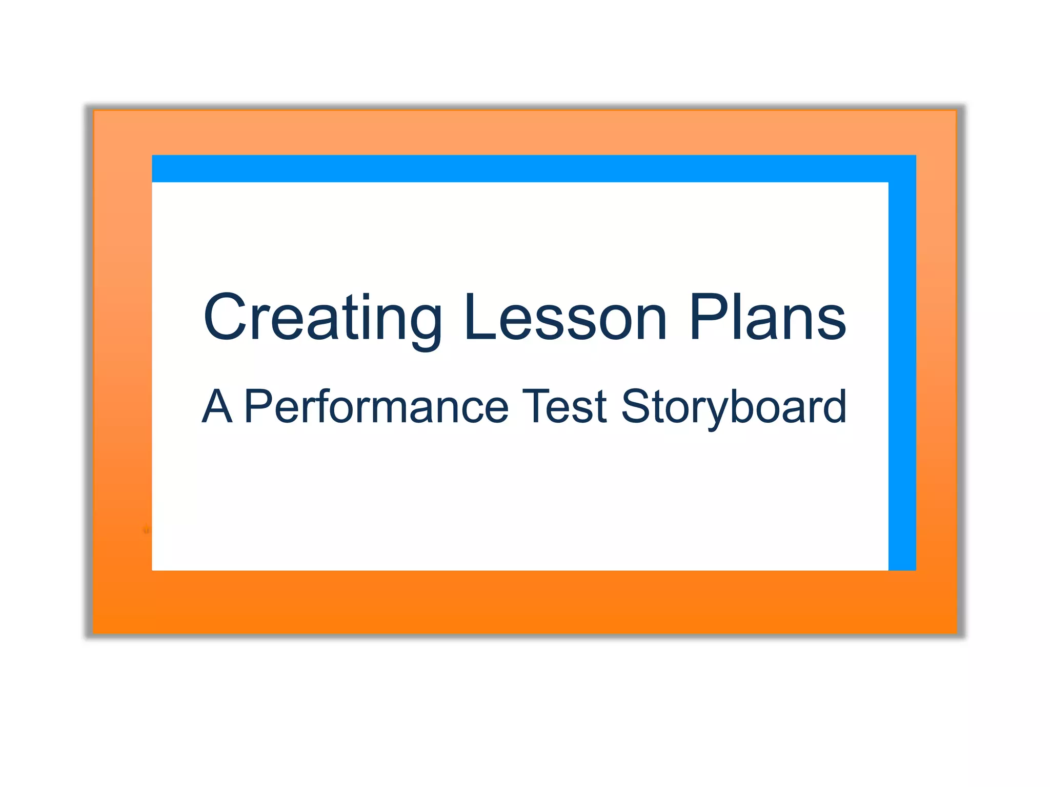 Performance test storyboard | PPTX