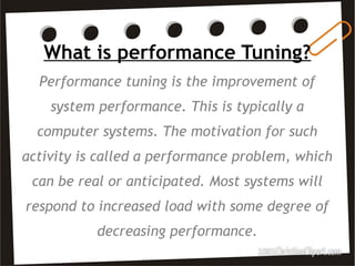 Performance tuning | PPT