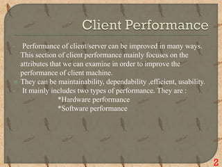 Performance tuning and optimization (ppt) | PDF