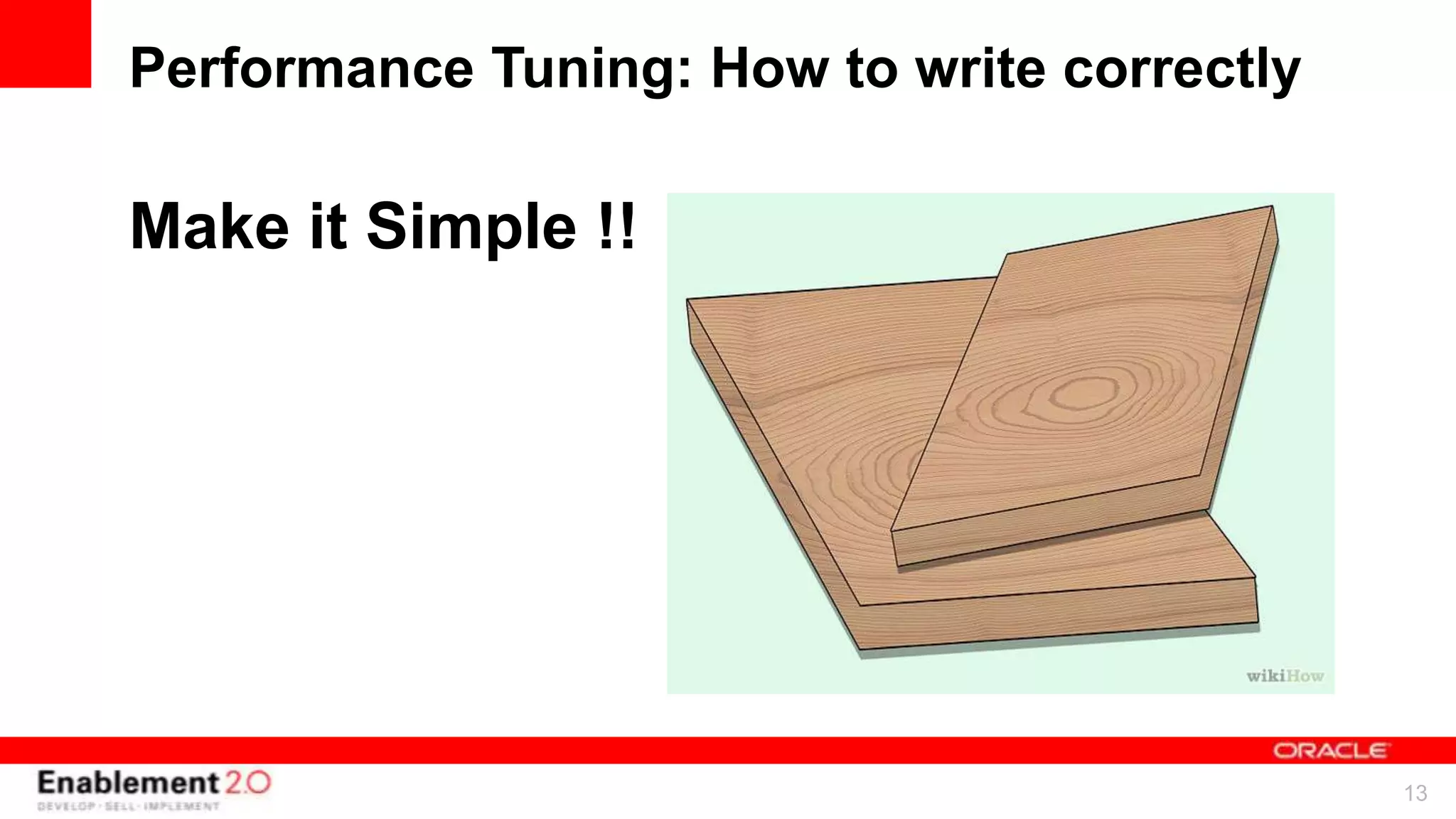 Performance tuning how to write correctly sql statement | PPT