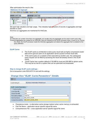 Performance tuning in sap bi 7.0 | PDF | Databases | Computer Software and Applications