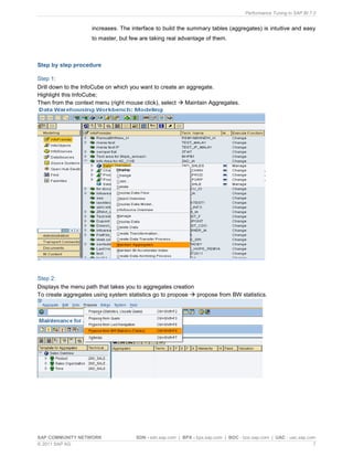 Performance tuning in sap bi 7.0 | PDF | Databases | Computer Software and Applications