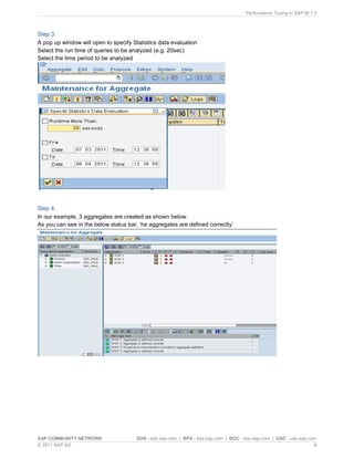 Performance tuning in sap bi 7.0 | PDF | Databases | Computer Software and Applications
