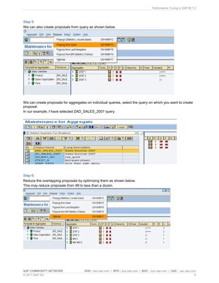 Performance tuning in sap bi 7.0 | PDF | Databases | Computer Software and Applications