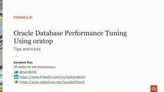Performance Tuning Using oratop | PPT
