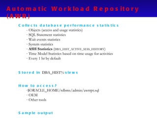 Performance Tuning With Oracle ASH and AWR. Part 1 How And What | PPT