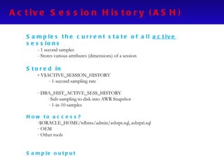 Performance Tuning With Oracle ASH and AWR. Part 1 How And What | PPT