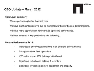 Performance Update | PPTX