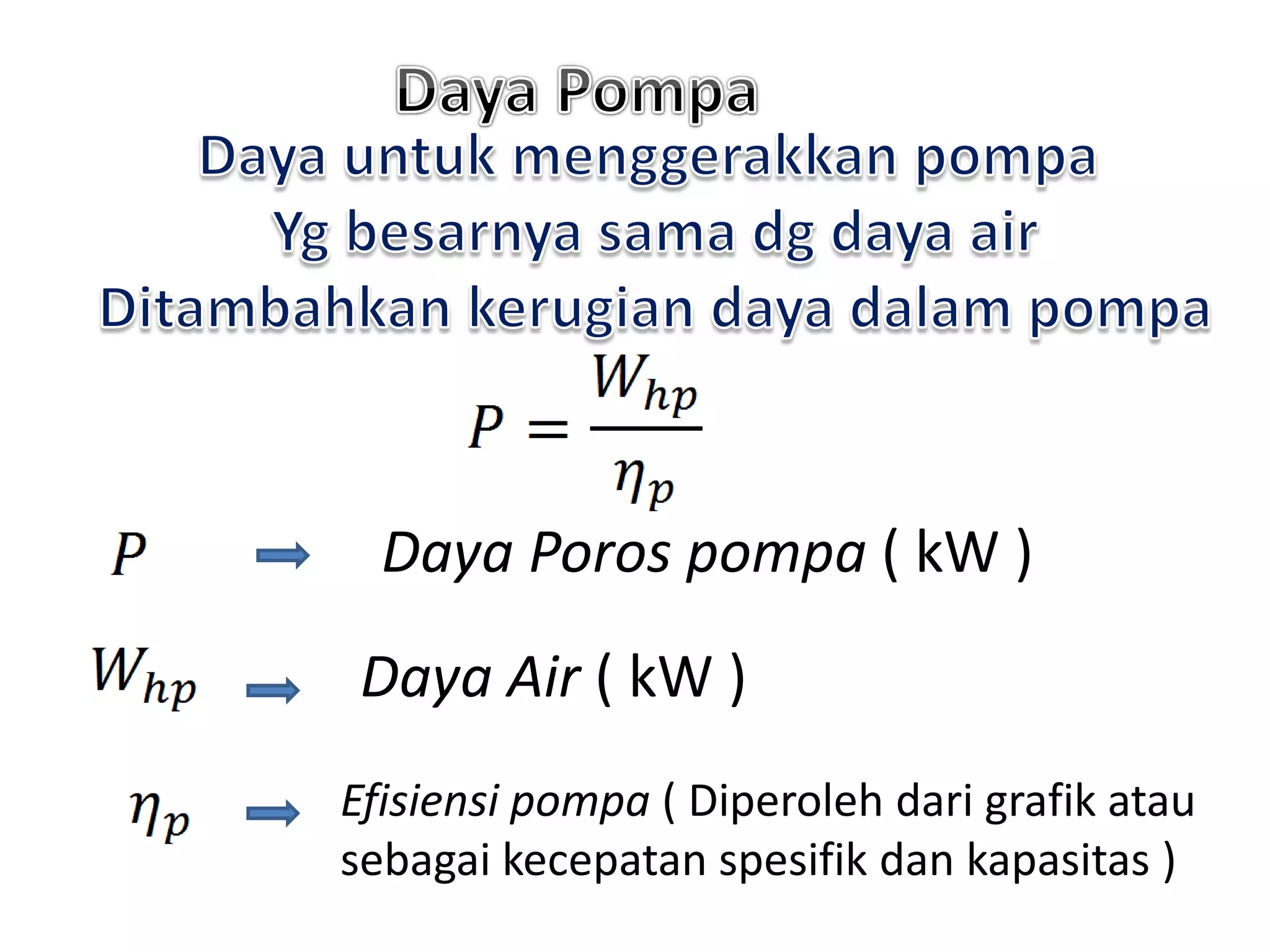 Performansi pompa | PPTX