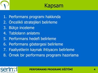 Performans programı eğitimi | PPT