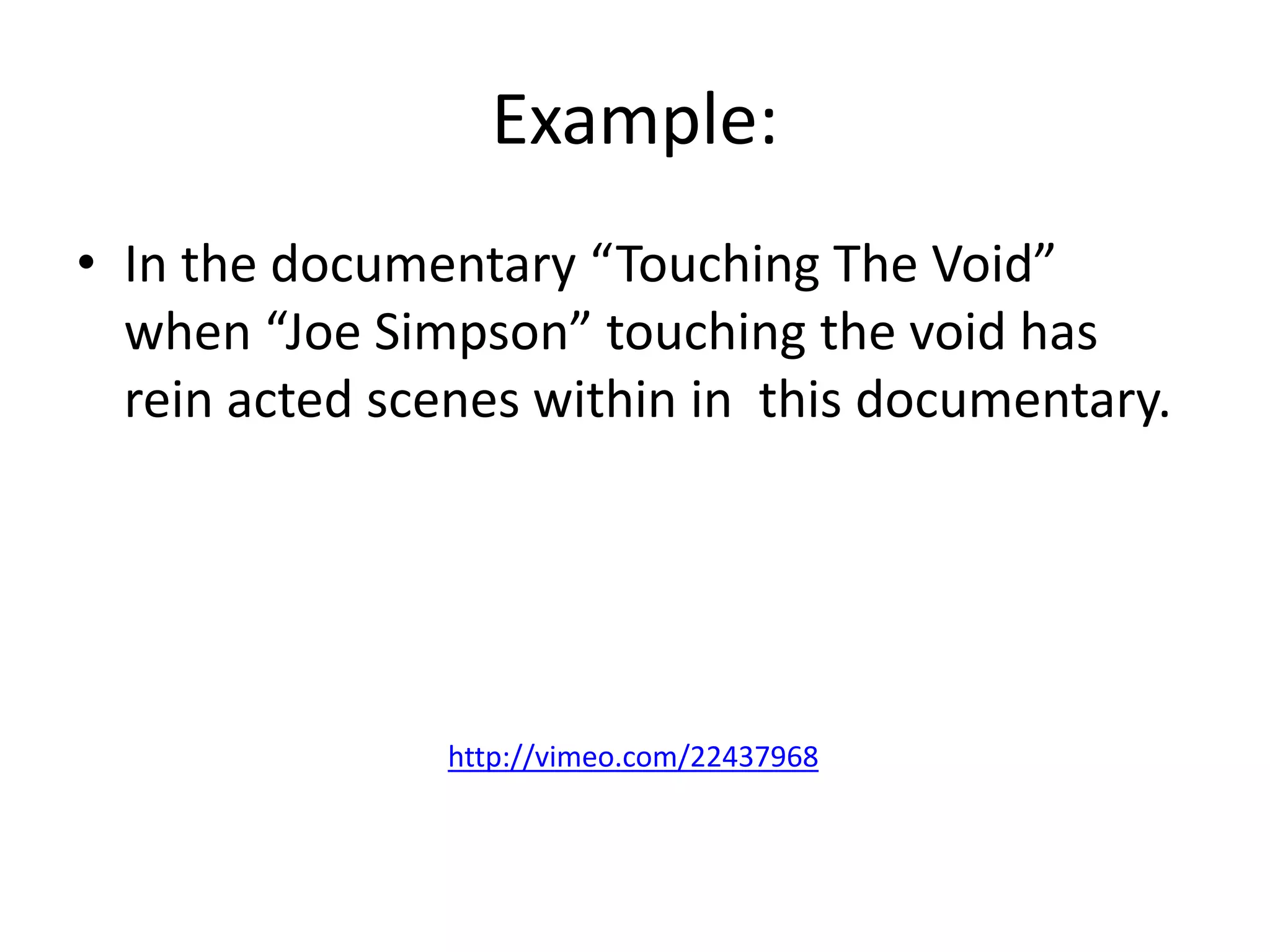 Performative documentary by Alex and Dan | PPT