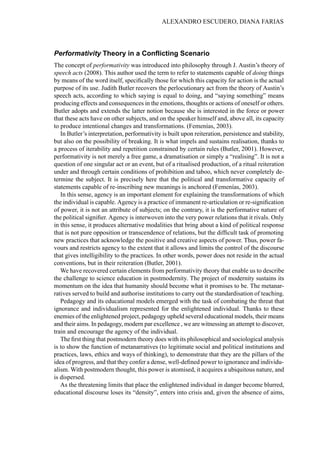 Performatividad y educación científica posmoderna | PDF