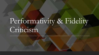 Performativity lecture | PPT
