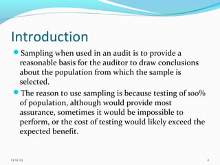 Perform audit testing in excel: Monetary Unit Sampling Method | PPT
