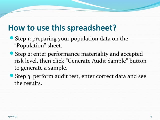 Perform audit testing in excel: Monetary Unit Sampling Method | PPT Perform audit testing in excel: Monetary Unit Sampling Method | PPT
