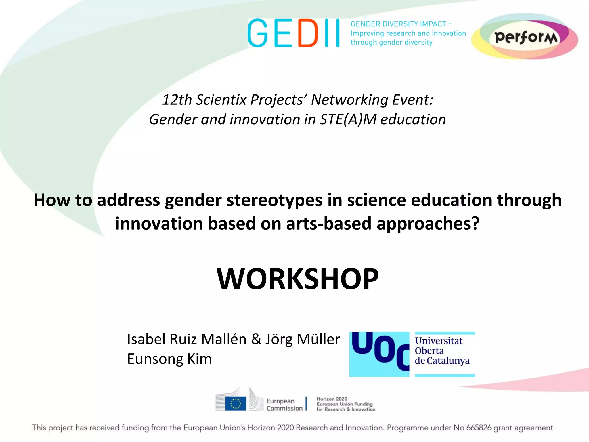 #SPNE12 - Workshop: How to address gender stereotypes in science ...