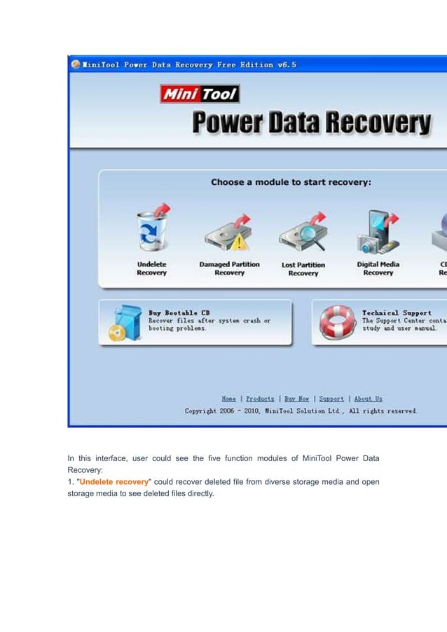 Perform digital picture recovery with mini tool power data recovery | PDF