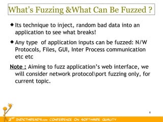 Perform fuzz on appplications web interface | PPT