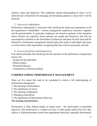 Performance management mod 1 | PDF