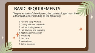 Lesson Title: Hairdressing PERFORM HAIR PERMING | PPTX