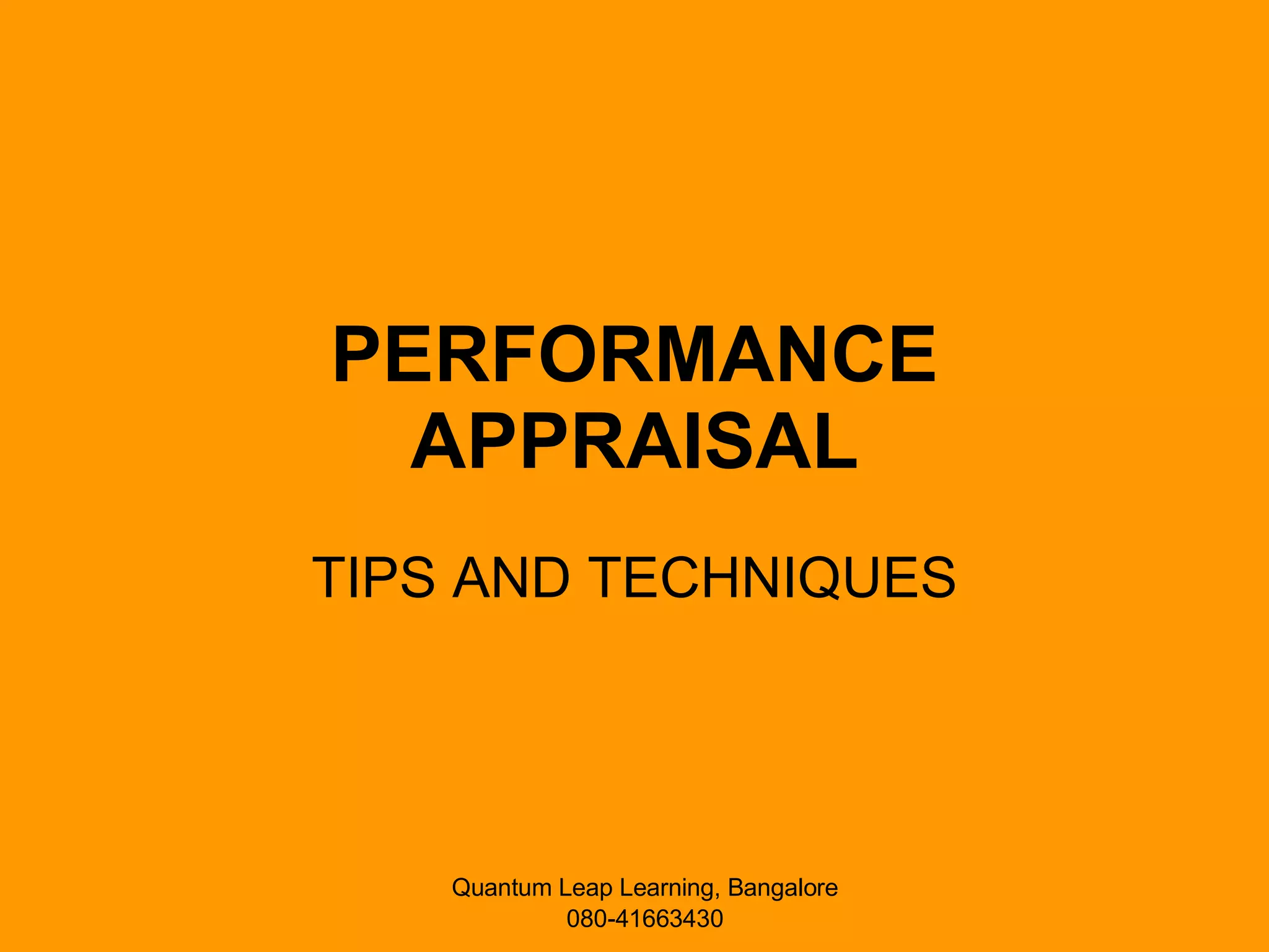 Performance Appraisals | PPT Performance Appraisals | PPT