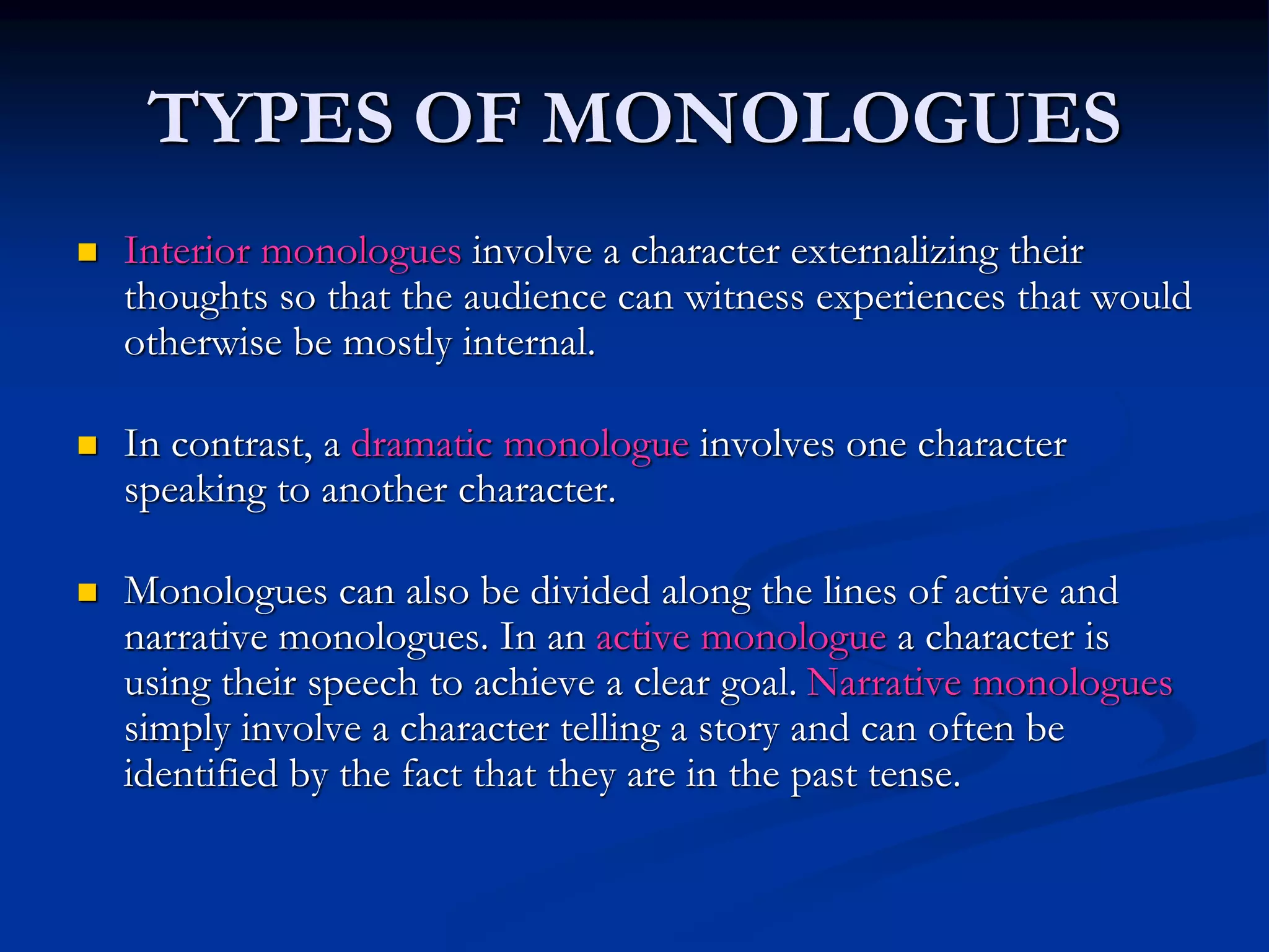 Performing A Monologue 1ppt