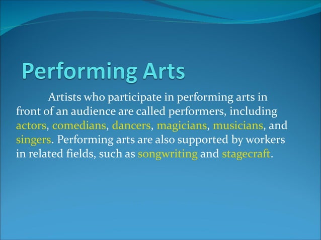 Performing Art | PPT