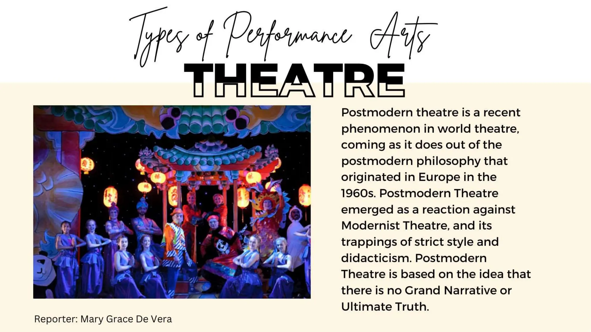 Performing Arts Definition, Types and Examples | PPTX