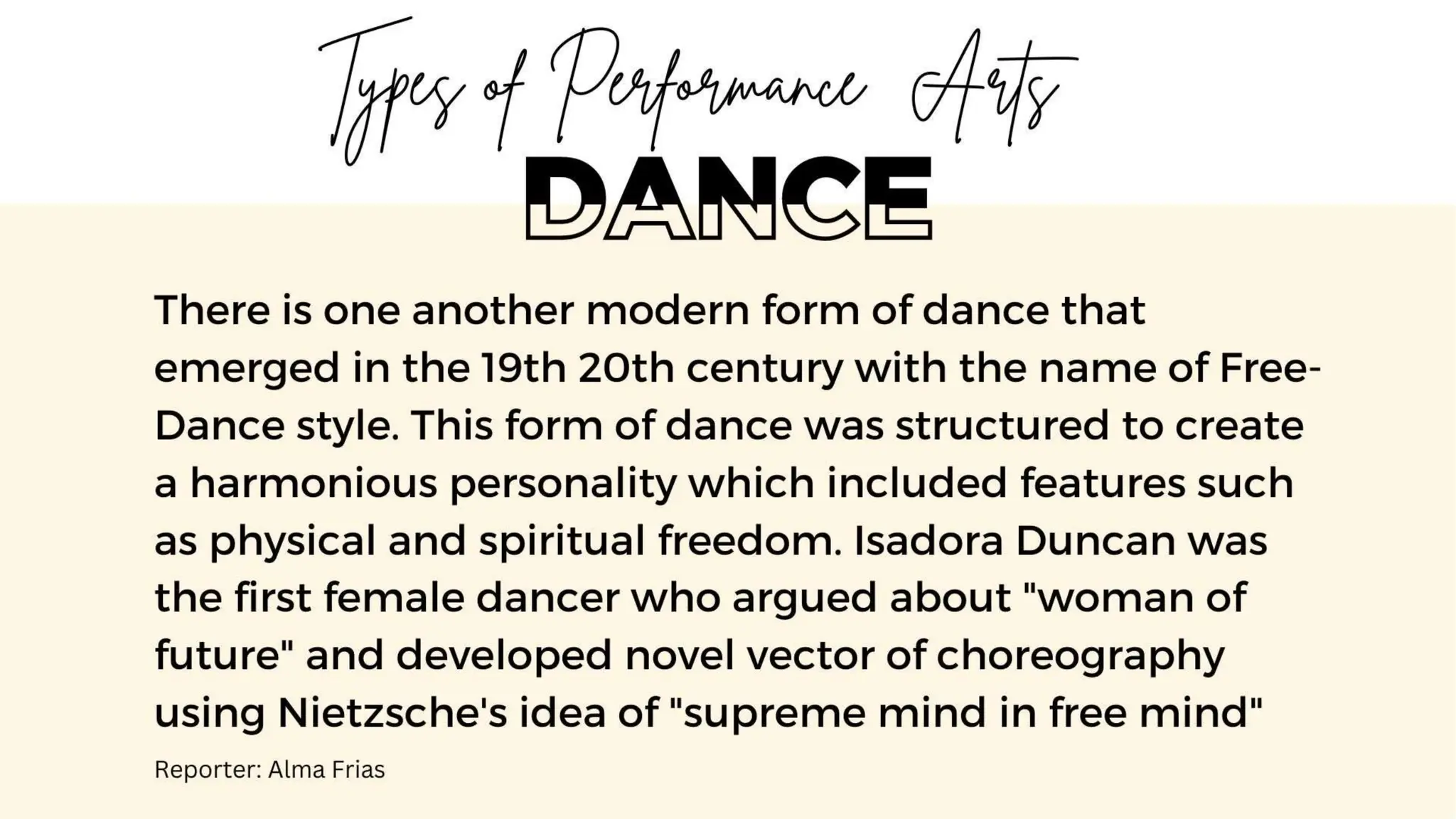 Performing Arts Definition, Types and Examples | PPTX