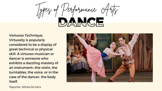 Performing Arts Definition, Types and Examples | PPT