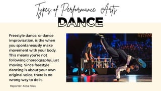 Performing Arts Definition, Types and Examples | PPT