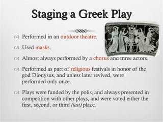 Performing arts in ancient greece (theatre) | PPT