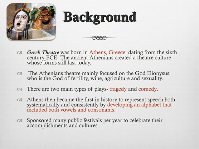 Performing arts in ancient greece (theatre) | PPT