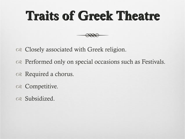 Performing arts in ancient greece (theatre) | PPT