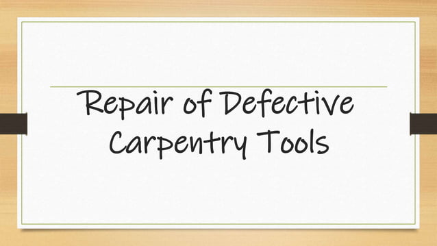 Performing Basic Preventive Maintenance.pptx | Woodworking | Arts and ...