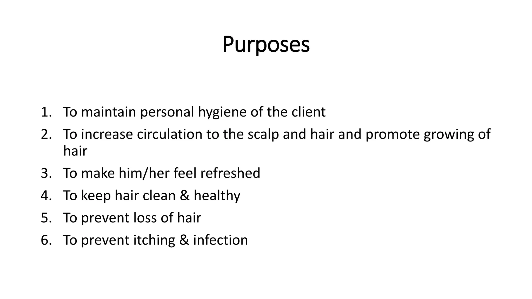 Performing hair washing | PPTX