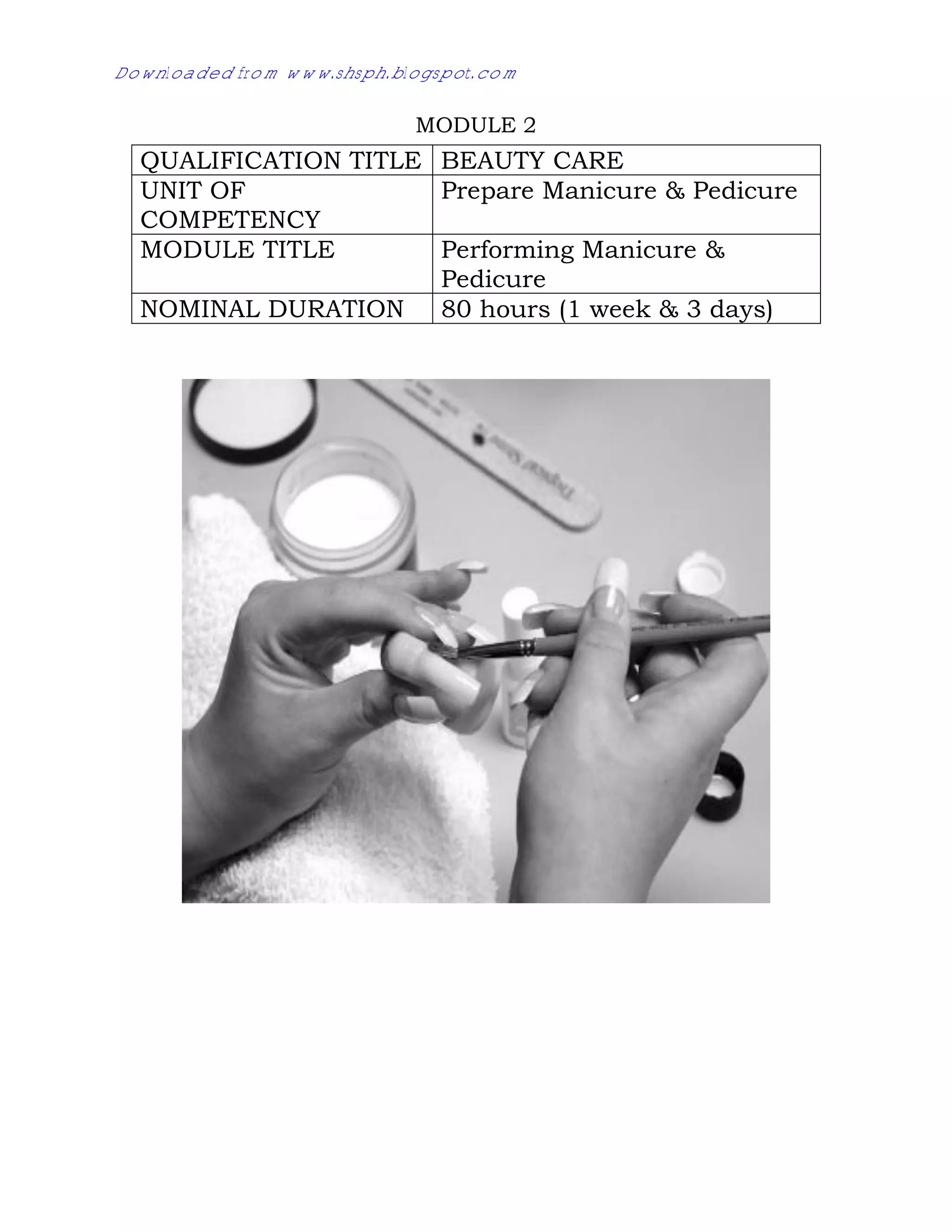 Performing Manicure Pedicure Module 2.pdf