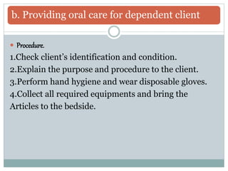 Performing oral care | PPTX