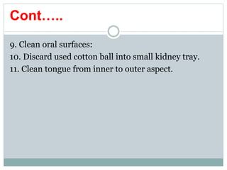Performing oral care | PPTX