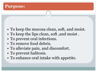 Performing oral care | PPTX