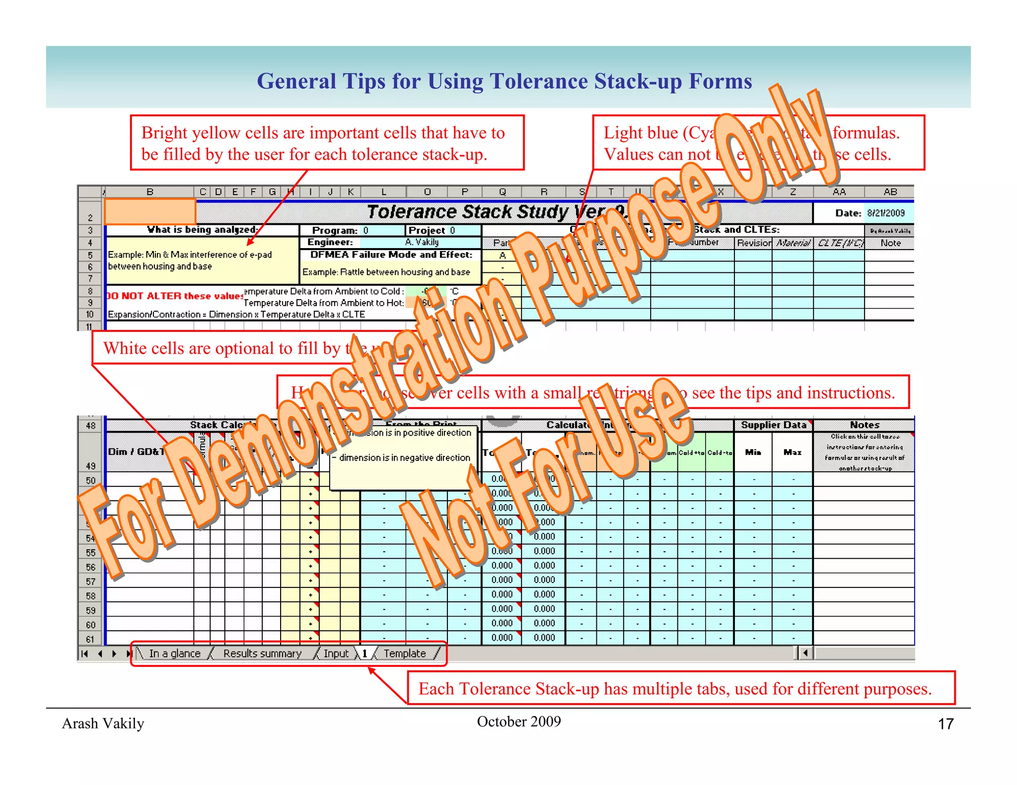 Performing Tolerance Stack Ups Using Automated Excel Calculator By ...