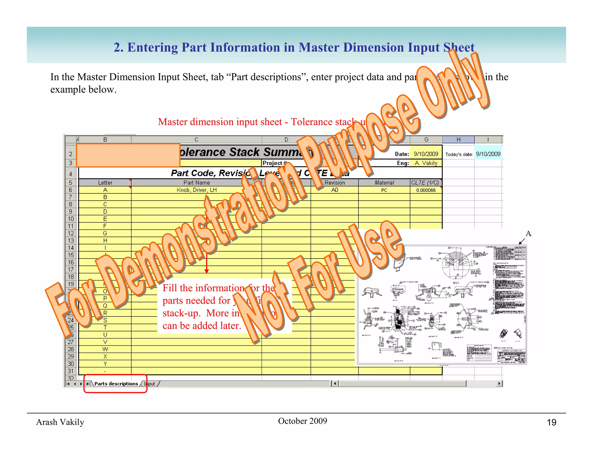 Performing Tolerance Stack Ups Using Automated Excel Calculator By