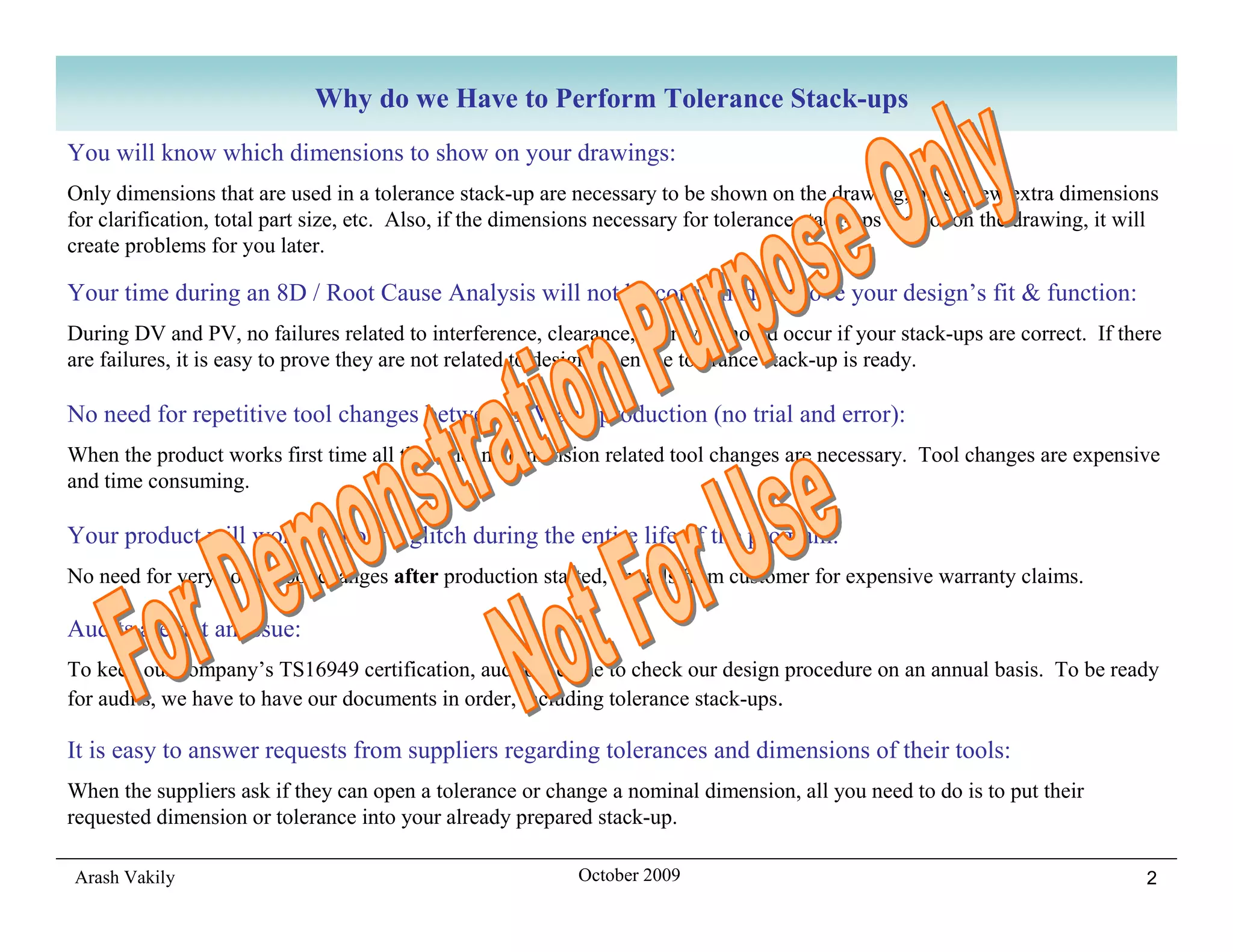 Performing Tolerance Stack Ups Using Automated Excel Calculator By ...