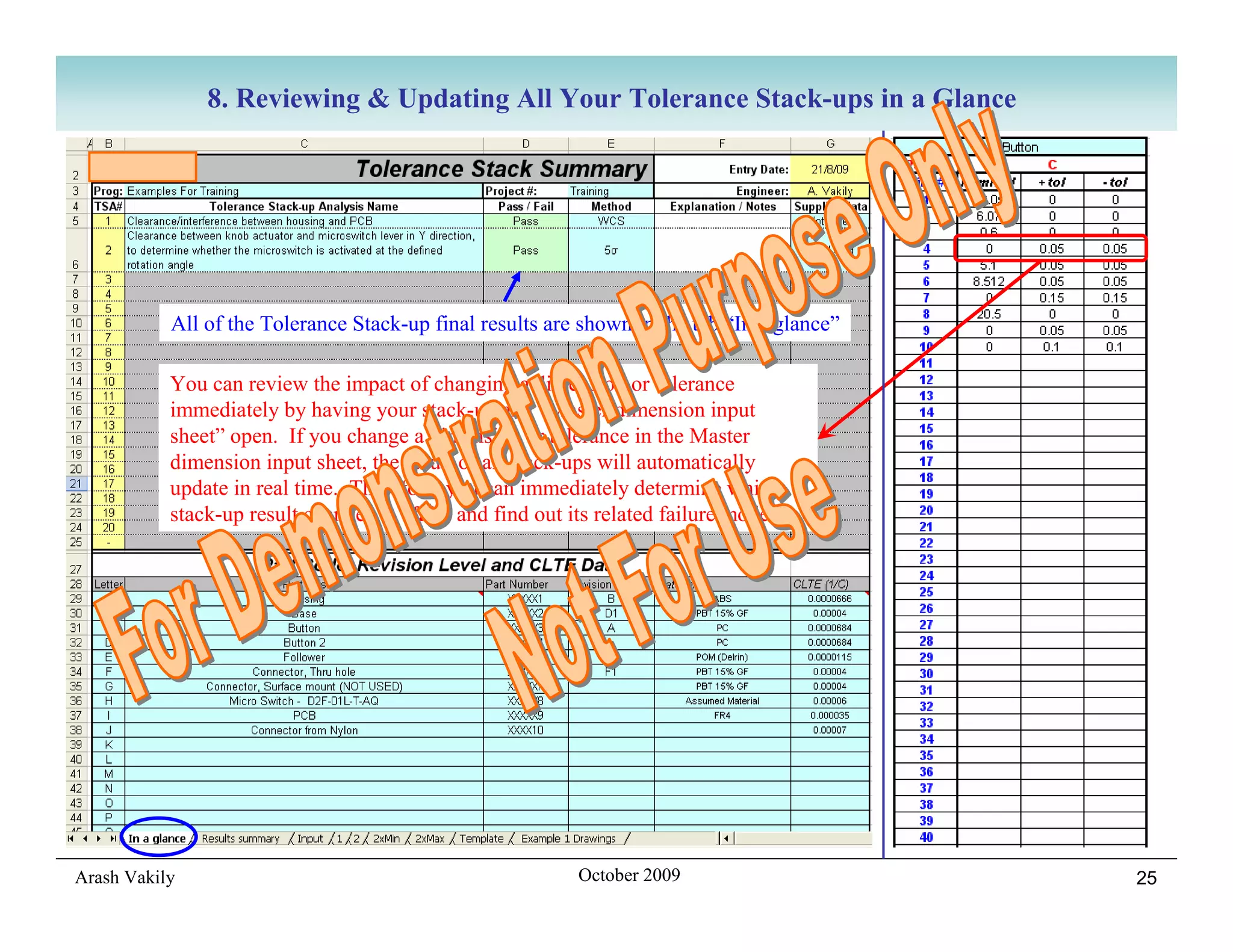 Performing Tolerance Stack Ups Using Automated Excel Calculator By ...